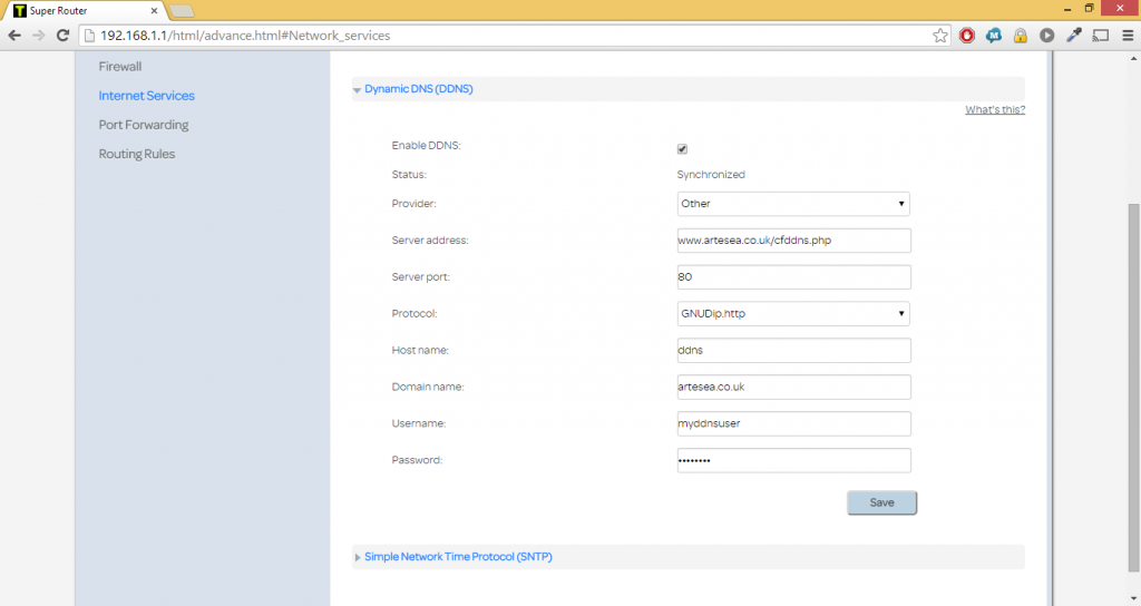TalkTalk Super Router v3 (HG635) DDNS with Cloudflare | The Artesea
