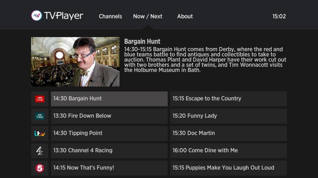 TVPlayer on Roku or NOW TV | The Artesea